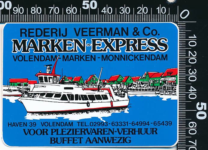 Marken Express - Rederij Veerman - Volendam (Vierkant)