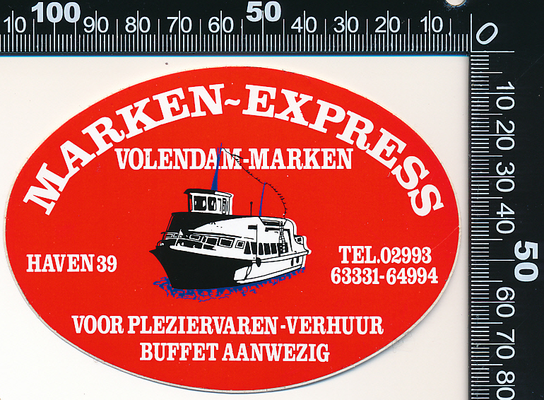 Marken Express - Rederij Veerman - Volendam (Ovaal)