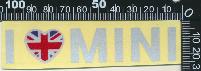 Mini Cooper - I love Mini (Engelse vlag)