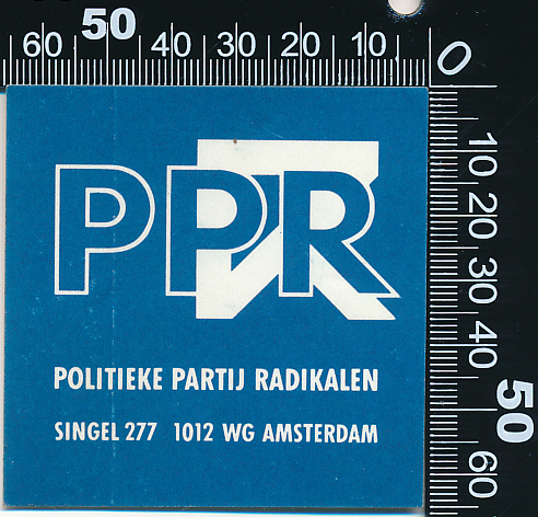 PPR - Politieke Partij Radikalen - Amsterdam (Blauw)