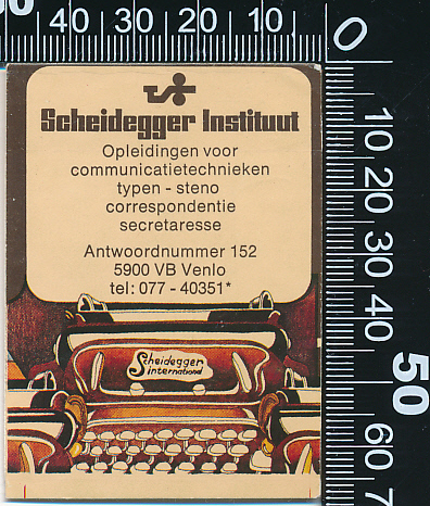 Scheidegger - Opleiding voor communicatietechnieken typen steno